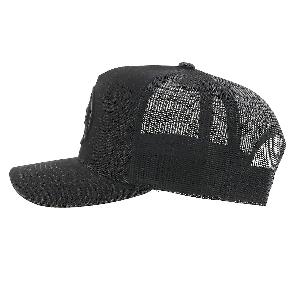 HOOEY Men’s Roughy Adjustable Snapback Hat (Black/Black)