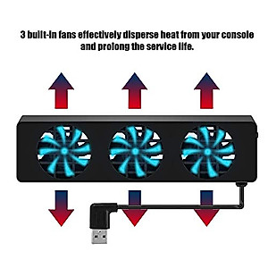 Mxzzand Good erformance Game Console Cooling Fan USB Cooling Game Console for Switch NS Console