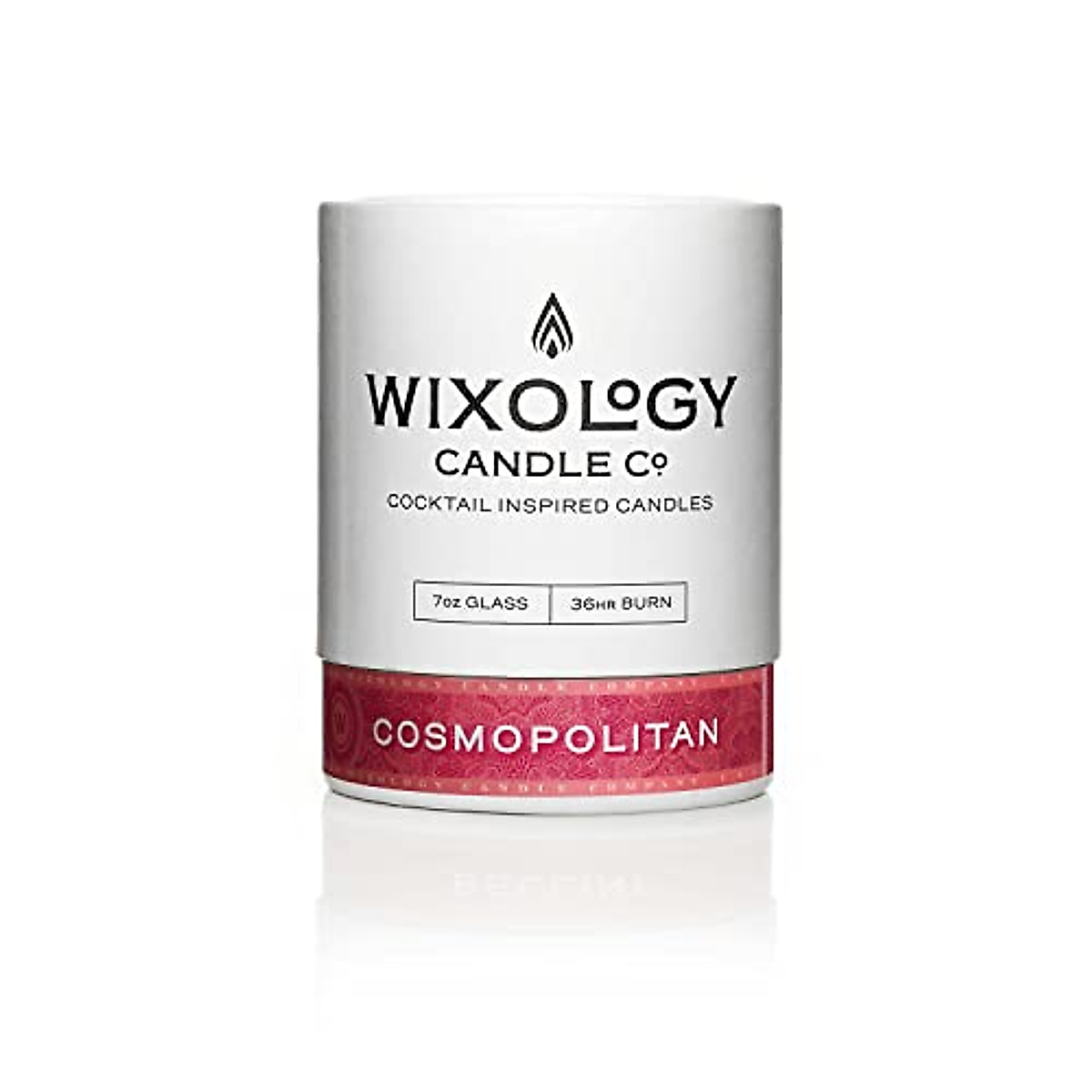 Wixology Cocktail Inspired Soy Candle - Reusable Rocks Glass - Made in Kentucky - 7 oz (Cosmopolitan)