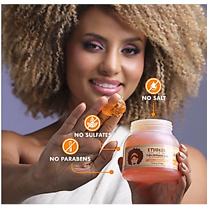 ETNIKER Curl Defining Gel | Afro-textured, Curly & Wavy hair | Control, Sculpting & Definition | Coconut & Flaxseed | NO alcohol, NO parabens, NO residue | by L’MAR | Size: 10.5 oz (300g)