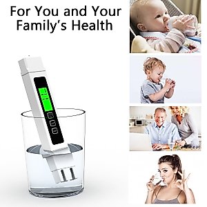 Attom Tech Water Quality Tester Kit, 3-in-1 TDS Meter, EC,Temperature Meter with LCD Back Light, 0-9999 ppm, ± 2% Accuracy Water Test Meter for Drinking Water, Aquariums, Hydroponics, Ro System, Pool