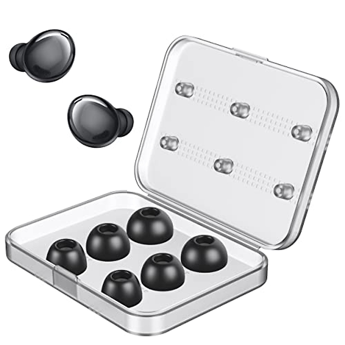 6 Pieces Link Dream Replacement Ear Tips for Galaxy Buds Pro Earphone Premium Memory Foam Earbuds Tips Updated Dustproof Durable Noise Reducing Eartips 3 Pairs (S/M/L)