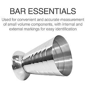 Stainless Steel Measuring Cup, 2.5 oz, 75 ml, Cocktail Jiggers, Pack of 1
