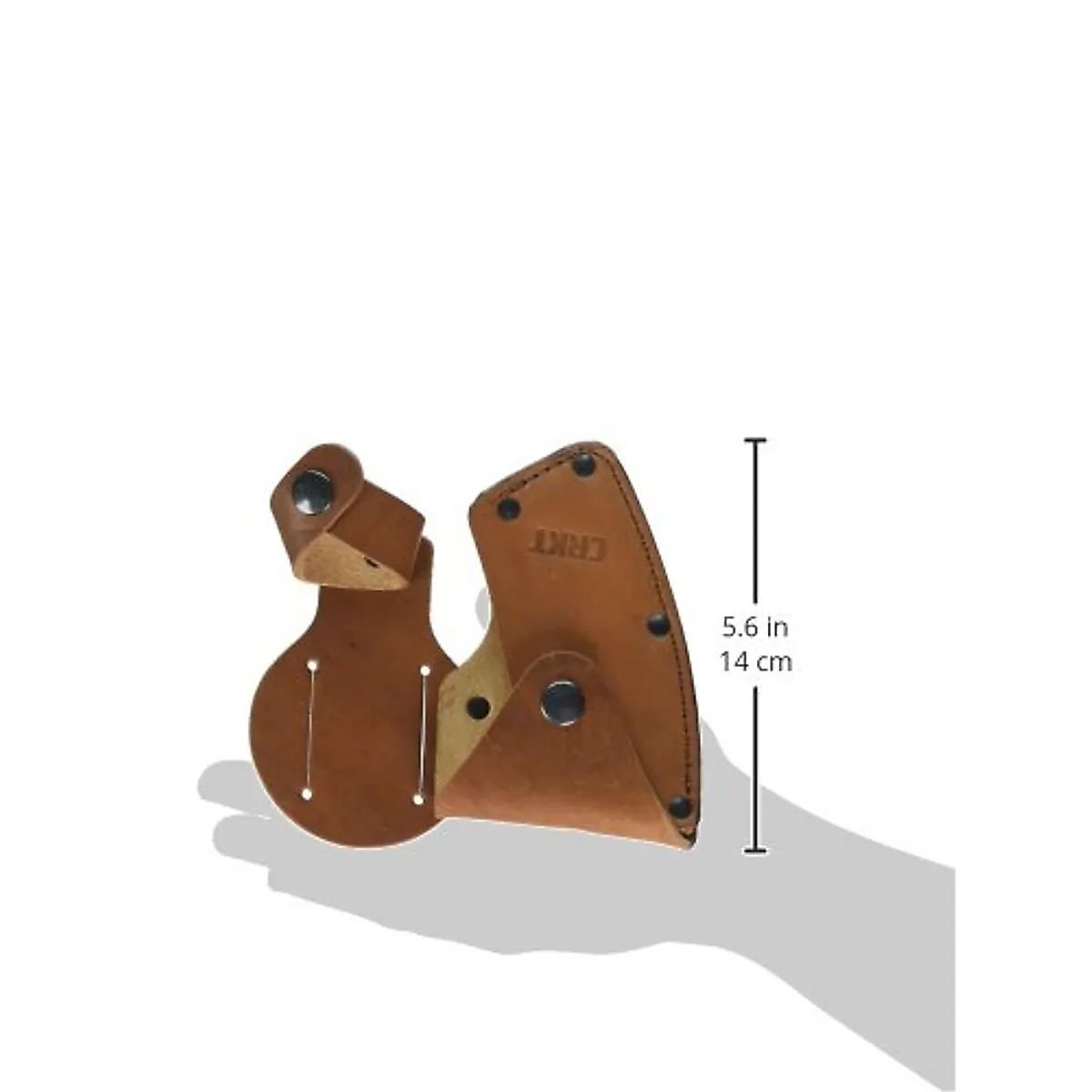 CRKT Freyr Axe: Outdoor Axe, Forged Carbon Steel Blade, and Hickory Wooden Handle 2746 & CRKT Freyr Axe Sheath: Full Grained Leather, Multiple Snaps, Belt Loops, for Use with CRKT 2746 D2746