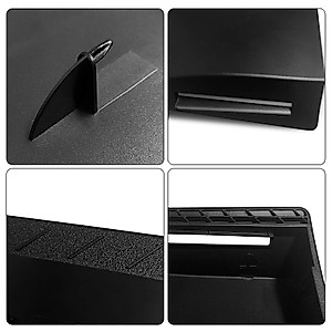 PS5 Plates, Hard Shockproof PS5 Faceplate Compatible with Play Station 5 Console, ABS Anti-Scratch PS5 Console Cover Dustproof PS5 Replacement Shell Plates for PS5 Console Disc Edition - Black