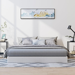 YORMDMO 5 Inch Queen Box Spring, Low Profile Queen Size Box Spring Only, Sturdy Metal Frame Mattress Foundtion, Easy Assembly, Noise-Free