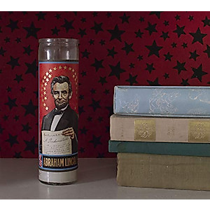 Abraham Lincoln Secular Saint Candle - 8.5 Inch Tall Glass Prayer Votive - Made in The USA