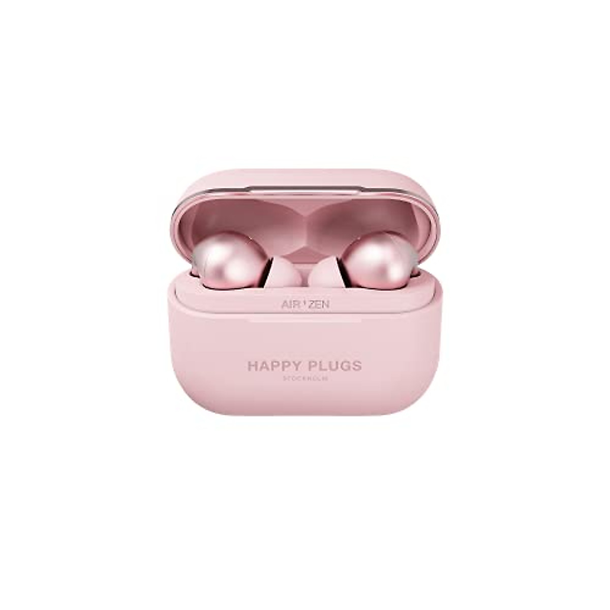 Happy Plugs Air 1 Zen – Fashion & Premium True Wireless in-Ear Earbuds – 30 Hours Battery Life – Passive Noise Cancellation - Pink Gold