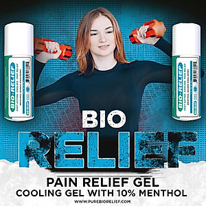 BIO-Relief Pain Roll On w 10% Menthol & Arnica | Highly Effective, Cool & Topical Pain Relief Extra Strength for Arthritis, Muscle, Joint, & Back - Easy Roll On Maximum Strength, Made in USA