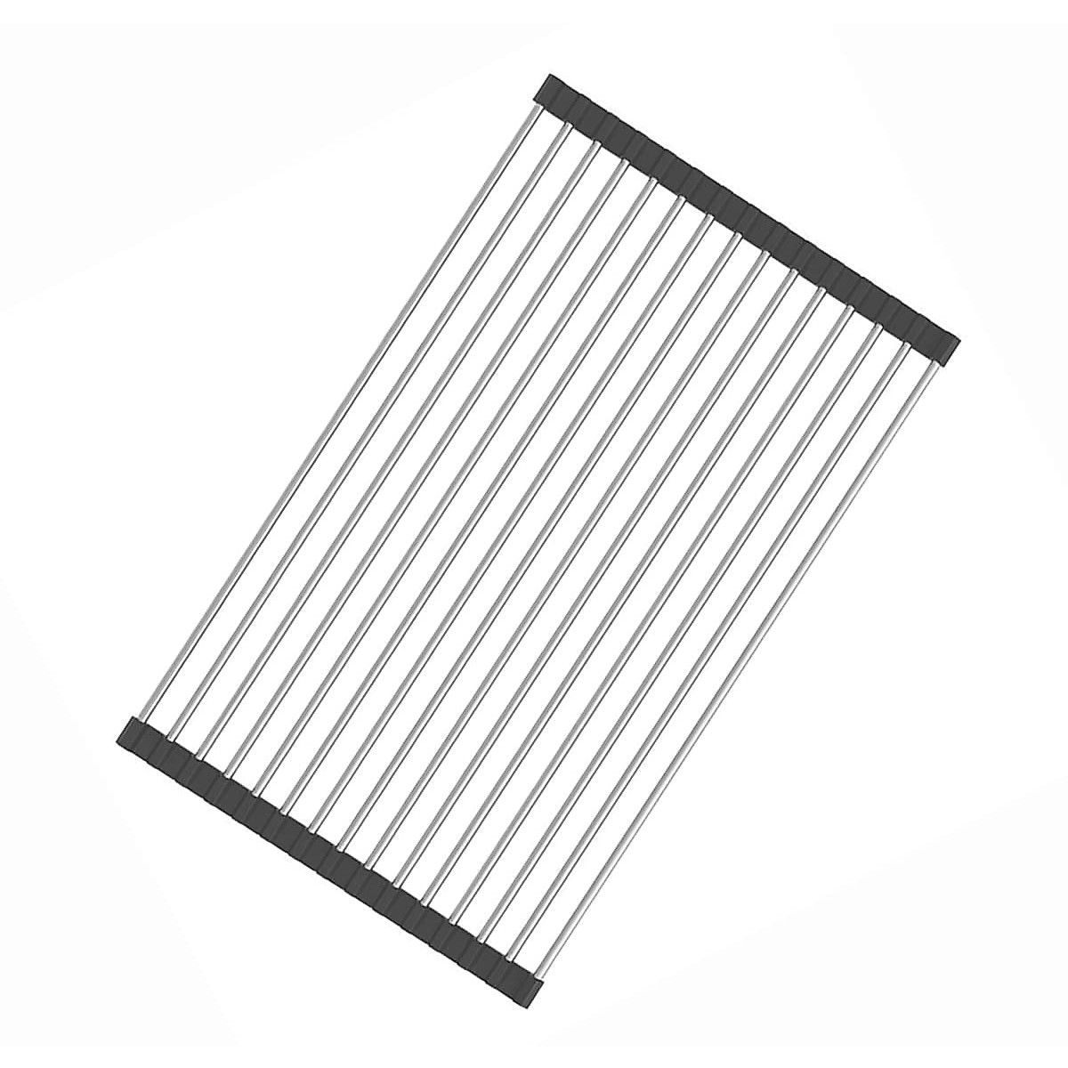 Fafcitvz Stainless Steel Roll Up Dish Rack Over The Sink Roll Out Dish Drying Rack for Kitchen Dishes,Cups