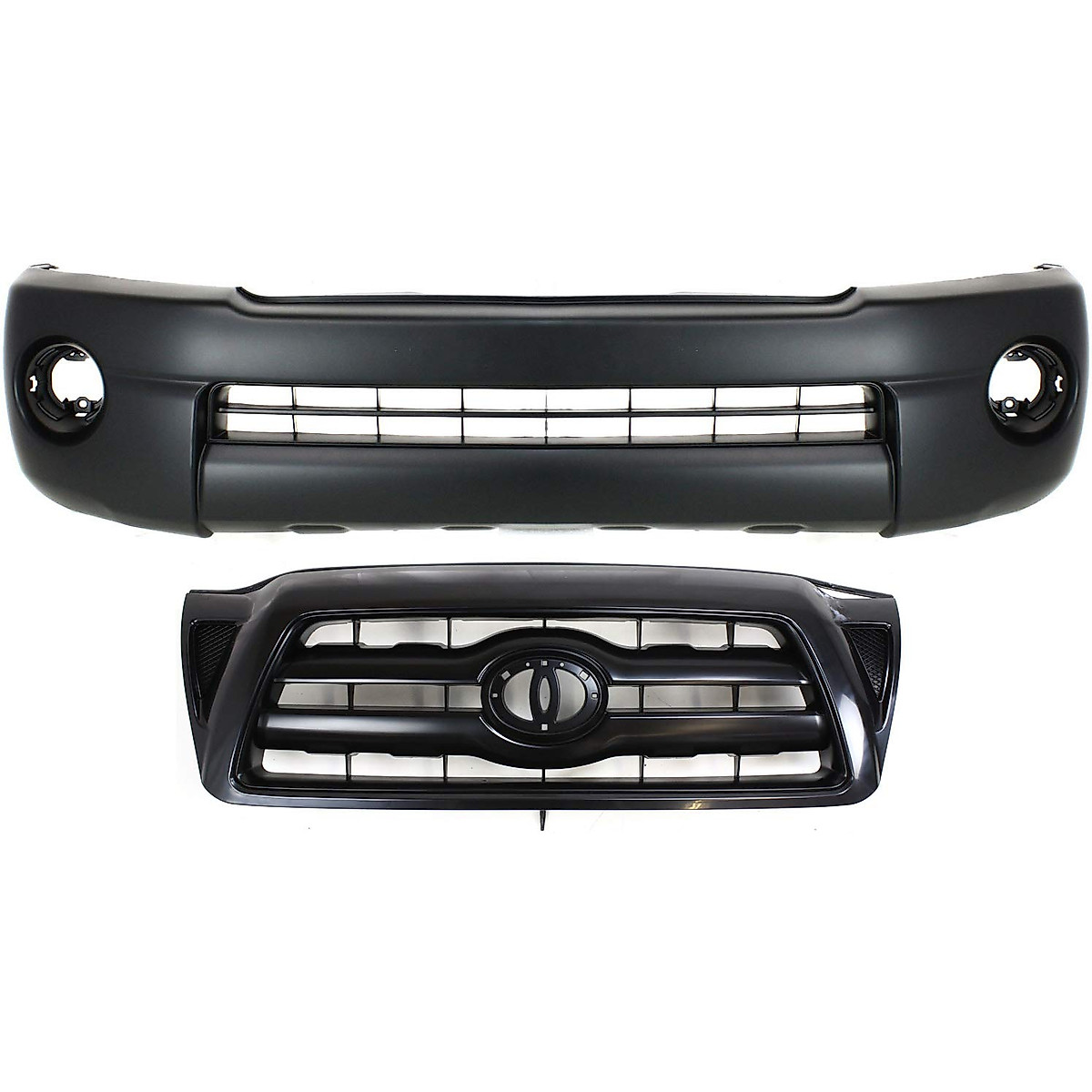 Garage-Pro Bumper Cover Kit Compatible with 2005-2010 Toyota Tacoma Textured, 2-pc kit with Grille Front