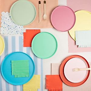 Meri Meri Compostable Party Plates, Pack of 8 Eco Friendly Plates for Parties and Occasions, Single Use, Compostable/Disposable