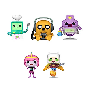 Funko Pop! Adventure Time Set of 5 - BMO Cook, Jake w/Player, Lumpy Space Princess, Princess Bubblegum and Ulitmate Wizard Fun