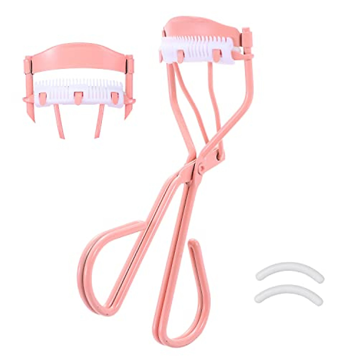 gootrades Eyelashes Curler with Built-in Comb, Separated Eyelashes Curler Crimp-Free Lashes with 2 Refill Pads, Get a Lash Lift in Seconds, Durable Carbon Steel Body with Comfort Grip