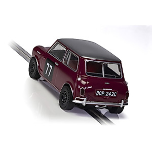 Scalextric Morris Mini Cooper S Broadspeed 77 1:32 Slot Race Car C4238, Maroon