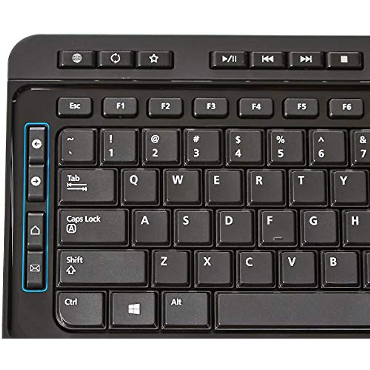 Amazon Basics Wireless Full Size Computer Keyboard and Mouse Combo, US Layout (QWERTY), Black