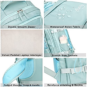 Travel Backpack for Women Men 17 Inch Laptop Backpacks with USB Port Carry on Bag Airline Approved Large College School Bookbags Waterproof Work Business Sport Rucksack Casual Daypack (Green)