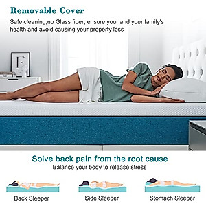 IYEE NATURE Twin XL Mattress 39 * 80"*8" Memory Foam Mattress/CertiPUR-US Certified Foam Bed Mattress in a Box Medium Foam Mattresses Twin XL Size Mattress 8 Inch