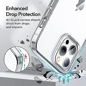 ESR Metal Kickstand Case Compatible with iPhone 12 Pro Max 6.7-Inch [Patented Two-Way Stand] [Reinforced Drop Protection] [Soft and Flexible Back] - Clear