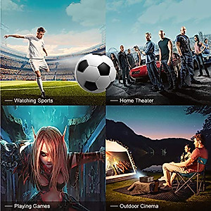 YABER Y21 Native 1920 x 1080P Projector 9000L Upgrad Full HD Projector, ±50° 4D Keystone Function Support 4k/Zoom, Home&Outdoor Projector Compatible TV Stick/HDMI/VGA/USB/iPhone/Android/Laptop/PS4 etc