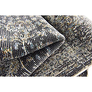 Unique Loom Baracoa Collection Area Rug - La Cabana (2' 2" x 6' 1" Runner, Fume Gray/ Brown)