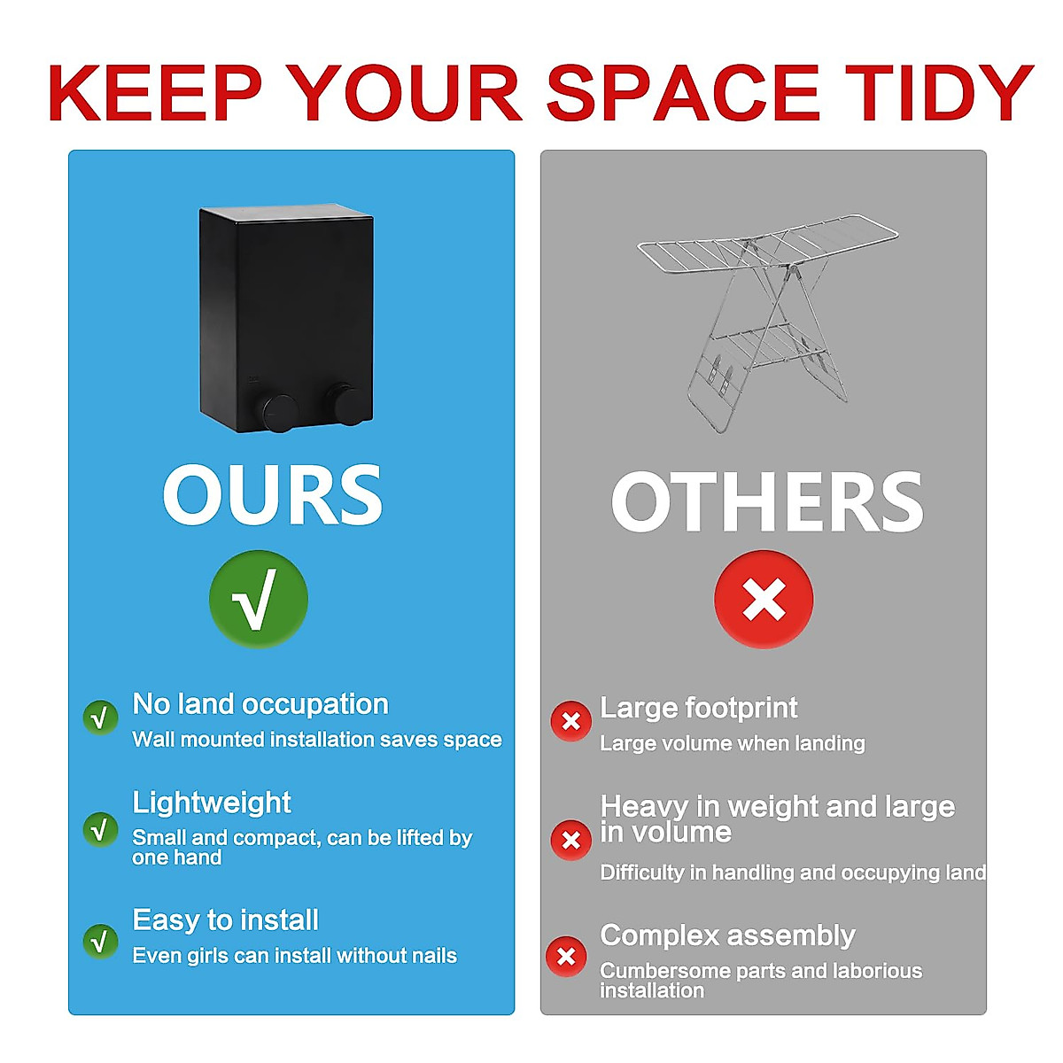 SzGnays Invisible Retractable Clothes Line Indoor Non-Punch Retractable Wire Rope Portable Retractable Laundry Line Heavy Duty Clothes Dryer 165 inch Long Non Slip Clothesline