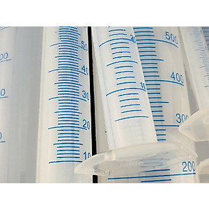 Plastic Transparent Blue Line Liquid Graduated Measuring Cylinder Lab Test Tube 10ml /25ml /50ml /100ml/ 250ml /500ml / 1000ml Pack Of 7