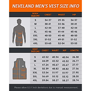 Neveland Men's Lightweight Heated Vest with Battery Pack (Large)