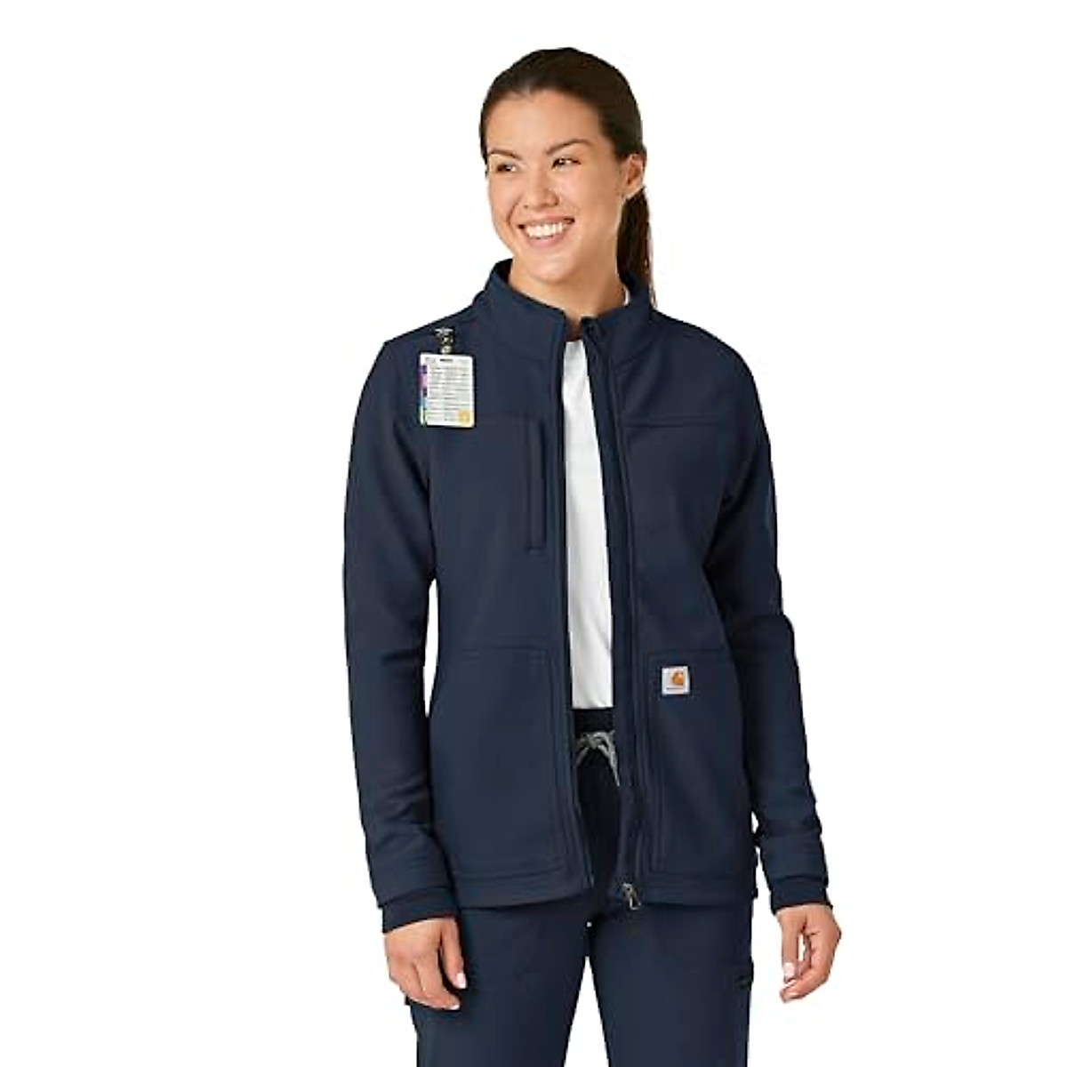 Carhartt Women's Fluid Resistant Fleece Jacket, Navy, S