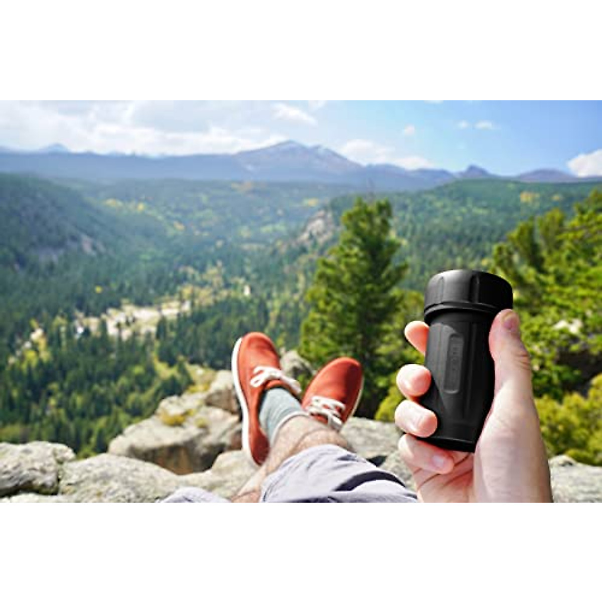 Canniloq TXD120 Premium Rugged Airtight Jar and Storage Container Keeps Herbs Spices Fresh, Zytel Nylon, 120ml (Jet Black)