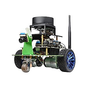 Waveshare JetBot Professional Version ROS AI Kit, Dual Controllers AI Robot, Lidar Mapping, Vision Processing, Includes Official Jetson Nano Developer Kit (B01) (NOT Support Nano 2GB)