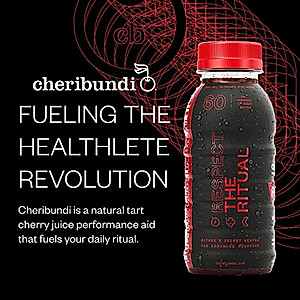 Cheribundi 100% PURE Tart Cherry Juice, No Sugar added - Pro Athlete Post Workout Recovery - Fight Inflammation and Support Muscle Recovery - 8 oz, 12 Pack