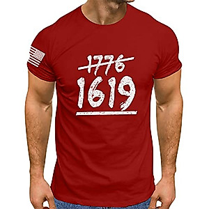 Mens Tops Casual Stylish Short Sleeve American Flag Pole Top Men's Outdoor American Flag Tactical Sport Polo T-Shirt Independence Day Summer Comfortable Crew Neck Short Sleeve