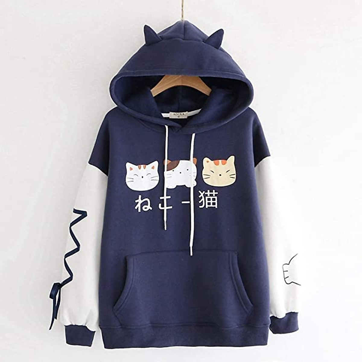 DORTUMA Cute Hoodies for Teen Girls Kawaii Hoodie 12-14 Trendy Aesthetic Hoodies Japanese Clothes Cat Sweatshirt Tops