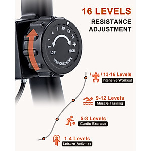 ECHANFIT Recumbent Exercise Bike with Optional Bluetooth Connectivity, 16 Levels Magnetic Resistance and Pulse Rate Monitor for Seniors, Indoor Stationary Bike for Home Use, 350 LB Weight Capacity