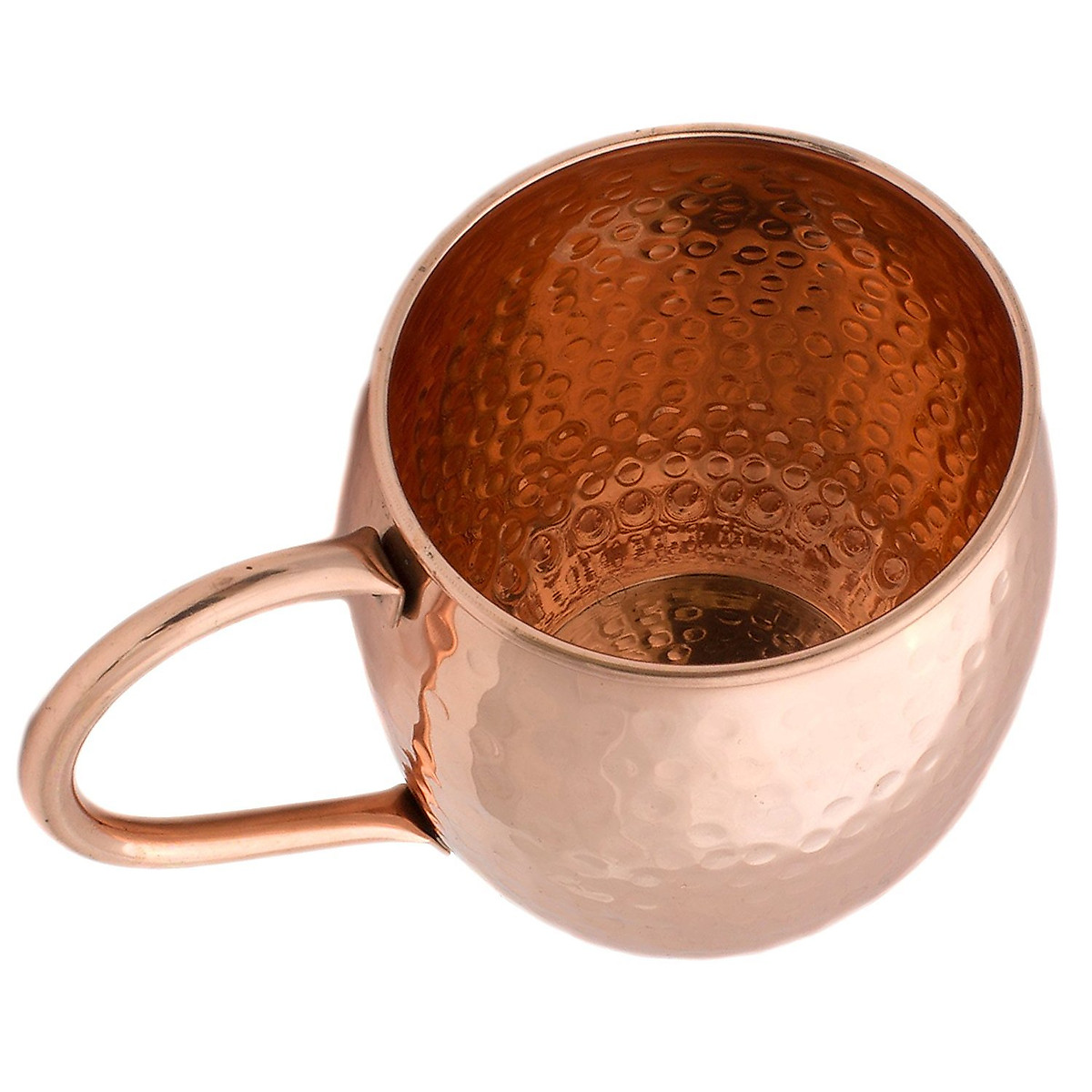PARIJAT HANDICRAFT Handcrafted Moscow Mules Copper Mugs 100% Pure Copper Solid Moscow Mule Mug 24 Ounce Extra Large Size No Lining Hammered Finish with copper handle