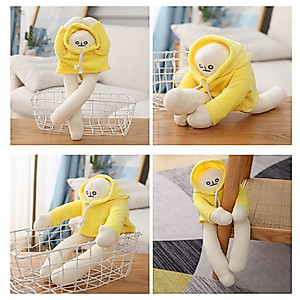 NatureMan 14 Inch Banana Doll Man Plush Banana Toy with Magnet Funny Changeable Plush Pillow Toy Man Doll Decompression Toy for Boys Girls Birthday Gifts