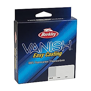 Berkley Vanish®, Clear, 20lb | 9kg, 250yd | 228m Fluorocarbon Fishing Line, Suitable for Saltwater and Freshwater Environments