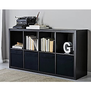 Cloth Storage Bins 13x15x13, Foldable Cubes Box Baskets Containers Organizer for Drawers, Home Closet, Shelf, Nursery, Cabinet, Large Set of 2 (Black)