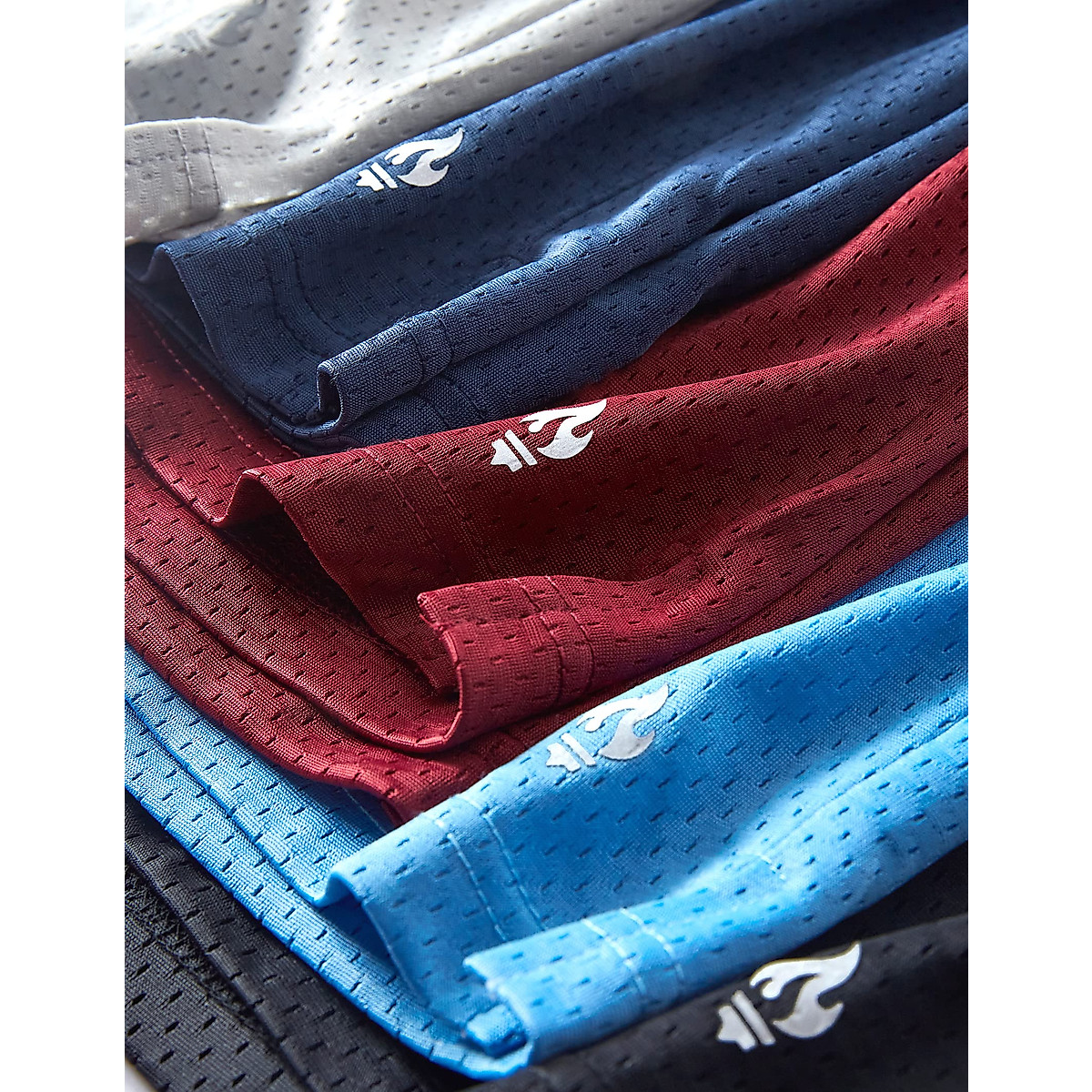 5 Pack Boys Athletic Shorts Mesh Basketball Youth Apparel Kids Sports Active Gear with Pockets (Set 1, Large)