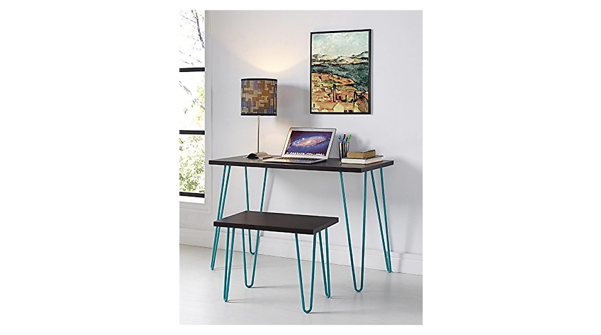 Ameriwood Owen Retro Desk - Stylish Space-Saving Workspace