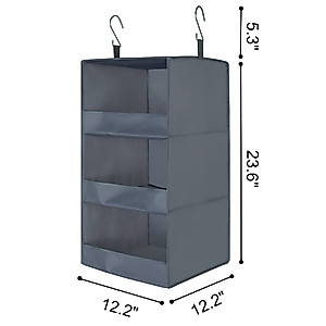 GRANNY SAYS Bundle of 2-Pack Hanging Organizer for Closet & 2-Pack Closet Storage Bins