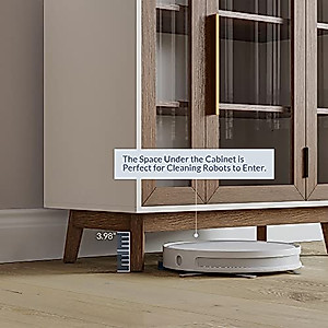 BELLEZE Sideboard Buffet Cabinet, Modern Curio Cabinet 3-Tiers Console Table for Kitchen Glass Display Cabinet Storage/Pantry Cabinet Coffee Bar for Living Room Bedroom Entryway, Brown