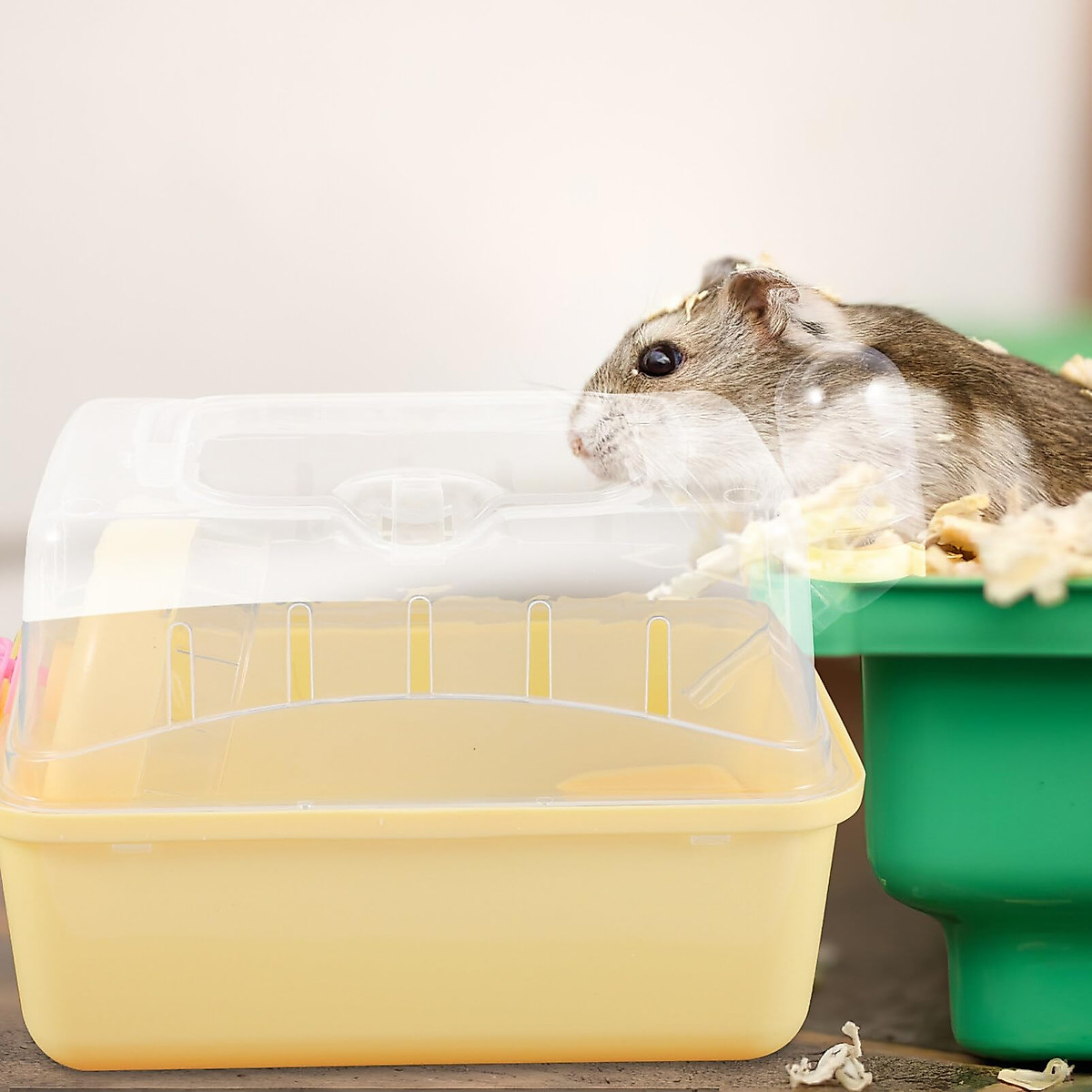 Box Hamster Cage Guinea Pig Case Hamster Carrying Case Hamster Container Cage for Hamster Small Pets Carrying Cage Hamster Carry Case Guinea Pigs Cages Pet Cage for Outdoor