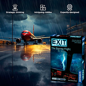 EXIT: The Stormy Flight | Escape Room Game in a Box| EXIT: The Game – A Kosmos Game | Family – Friendly, Card-Based at-Home Escape Room Experience for 1 to 4 Players, Ages 12+