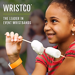 WristCo Neon Red 3/4" Tyvek Wristbands - 500 Pack Paper Wristbands For Events