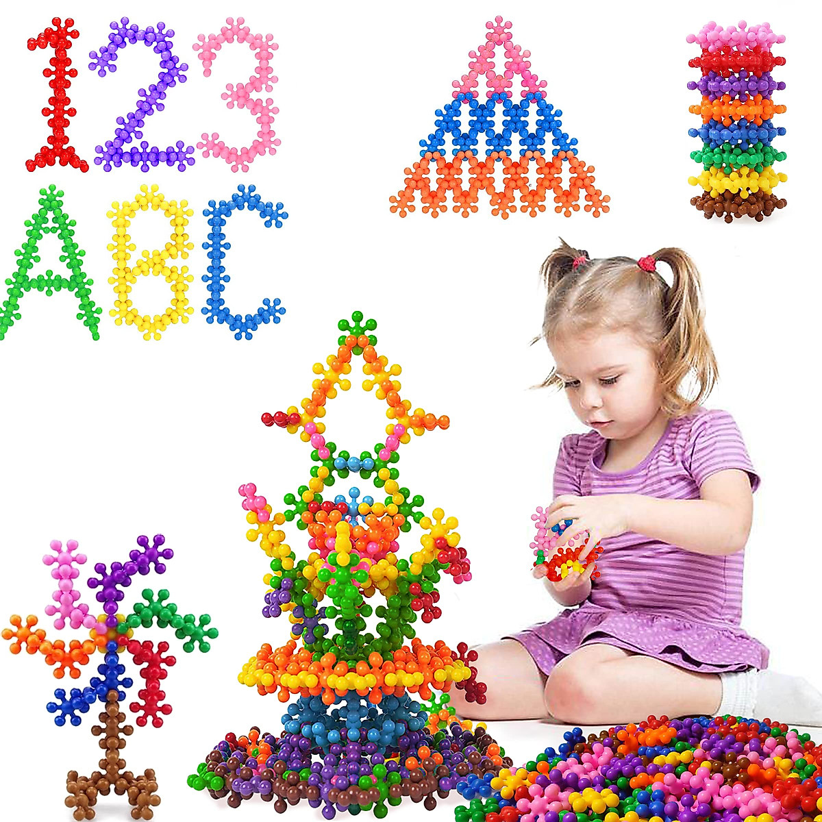 Educational toys Building Blocks 120 Pcs Plastic Gears STEM Toys, Interlocking Toy Building Sets Kid Toys , Occupational Therapy Preschool Toys ， Classroom must haves building toys for kids ages 4-8