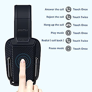 pamu Karaoke Bluetooth Headphones Over-Ear Wireless Headset with Built-in Mic, Sport Earphones with Adjustable Headband, Karaoke Function Auto Pairing Deep Bass,15Hrs Playtime,Touch Control