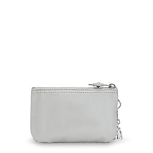 Kipling Womens Creativity Small Pouch, Versatile Cosmetics Kit, Lightweight Travel Organizer Wallet, Bright Metallic, 5.75 L X 3.75 H X 1.5 D US
