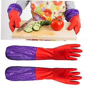 SOLUSTRE 3 Pairs household cleaning gloves latex glove gloves for cleaning household gloves washing gloves
